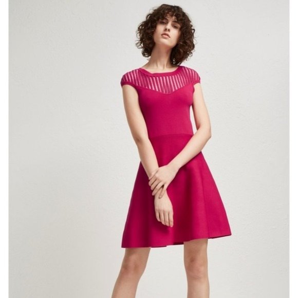 French Connection | Dresses | French Connection Crepe Knit Magenta Pink ...